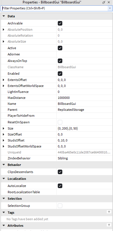 BillboardGUI appears in studio, but not ingame? - Scripting Support - Developer Forum | Roblox