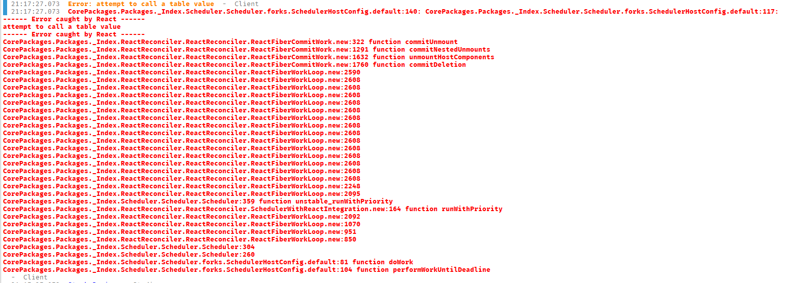 React CorePackages Error - Scripting Support - Developer Forum | Roblox