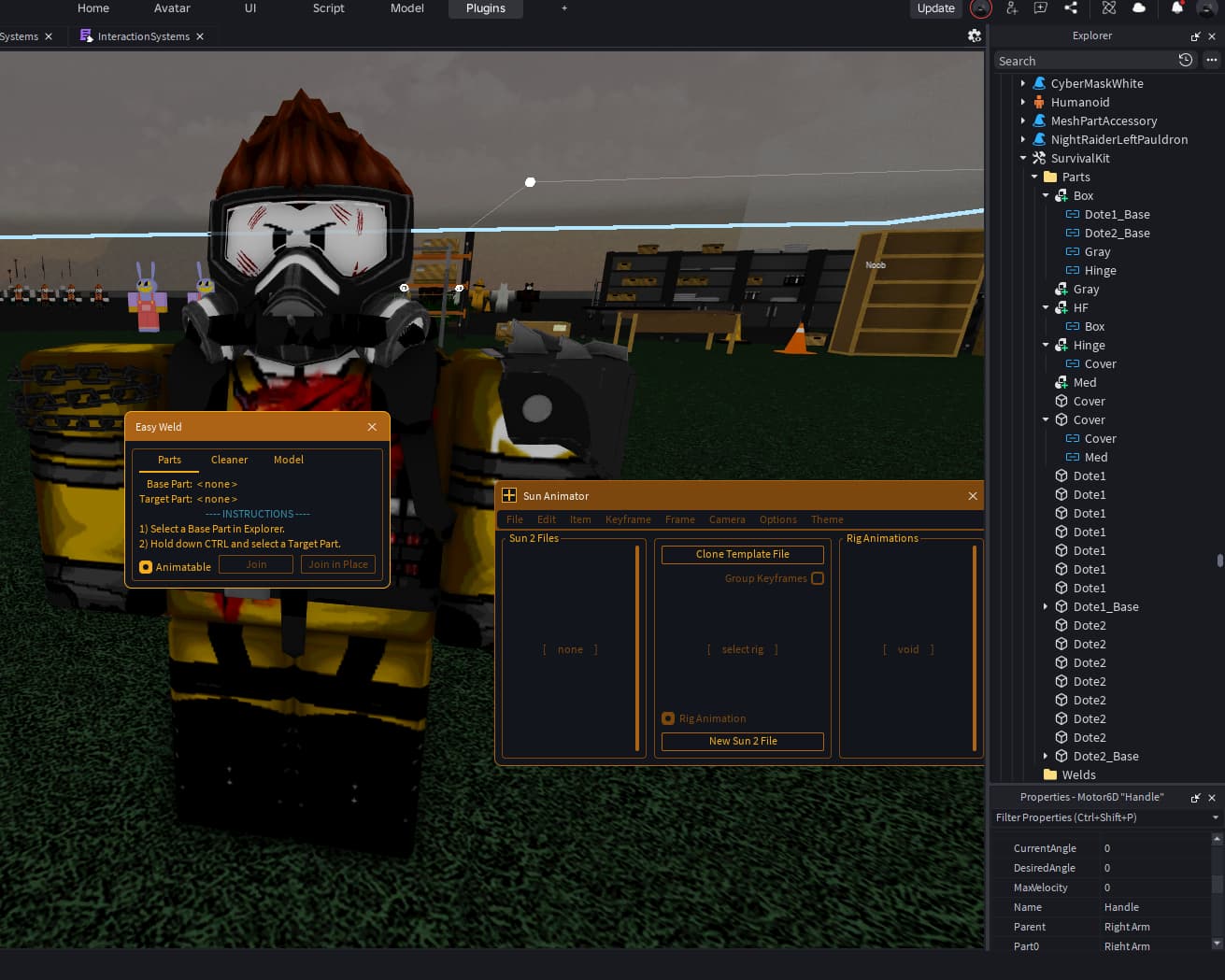 Motor6D tool animation does not play in game - Scripting Support ...