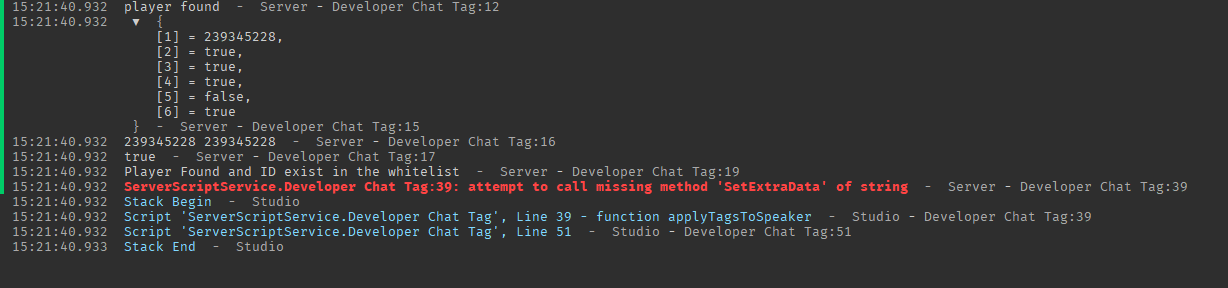 Roblox Chat Tag Script Support(FIXED) - Scripting Support - Developer Forum | Roblox