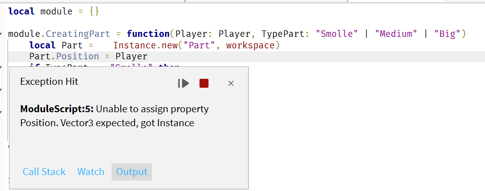 I Try Creating Part From Module Script But Its Not Work Scripting Support Developer Forum 8126
