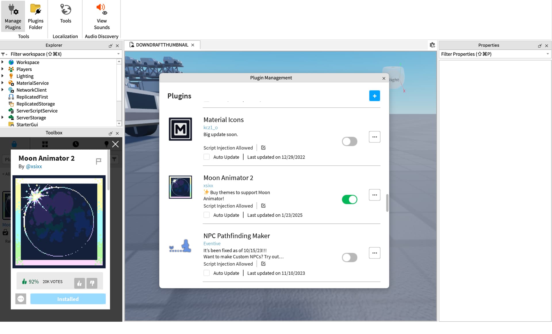 Plugins aren't showing? - Platform Usage Support - Developer Forum | Roblox
