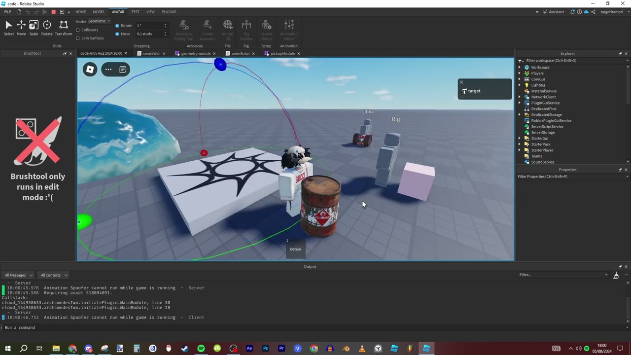 Trying to make barrel spawn in right hand - Scripting Support - Developer Forum | Roblox