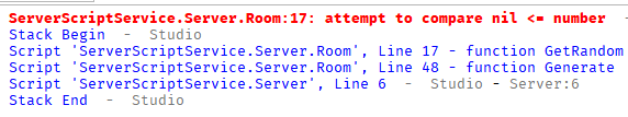 Errors on generating rooms! - Scripting Support - Developer Forum | Roblox