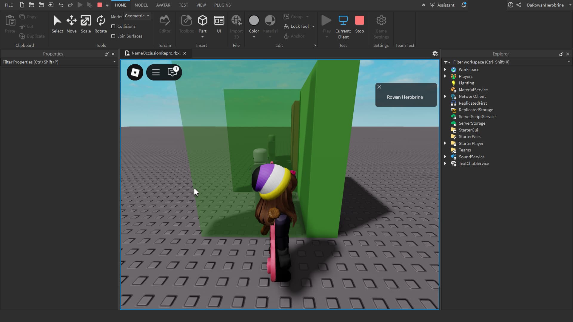 Humanoid NameOcclusion Not Respected by Studio/Client - Engine Bugs - Developer Forum | Roblox