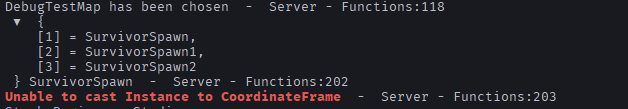 Unable to cast Instance to CoordinateFrame error - Scripting Support ...