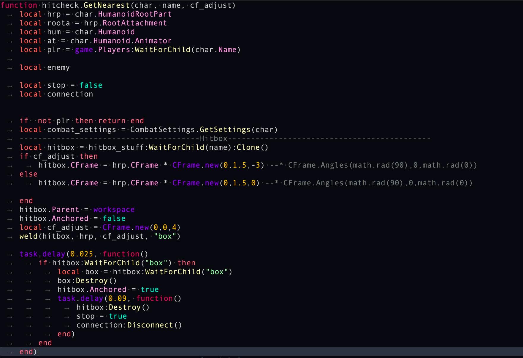 Script Taking 0 018 Seconds To Retrieve The Enemy In My Hitbox System