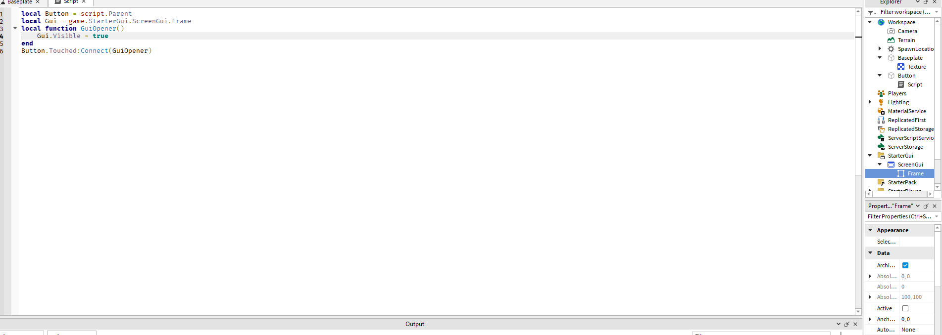 Roblox Create A Gui With A Button Touch Event Scripty Roblox Scripting Ai 7369
