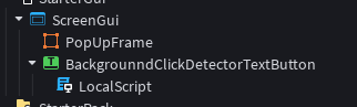 Need gui pop up help - Scripting Support - Developer Forum | Roblox