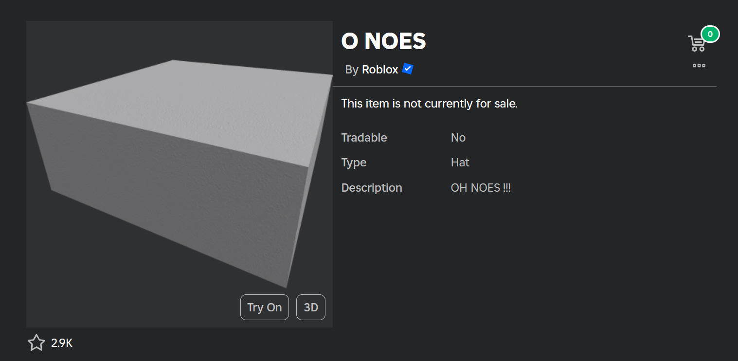 "O NOES" Accessory Missing Mesh and Texture - Catalog Asset Bugs ...