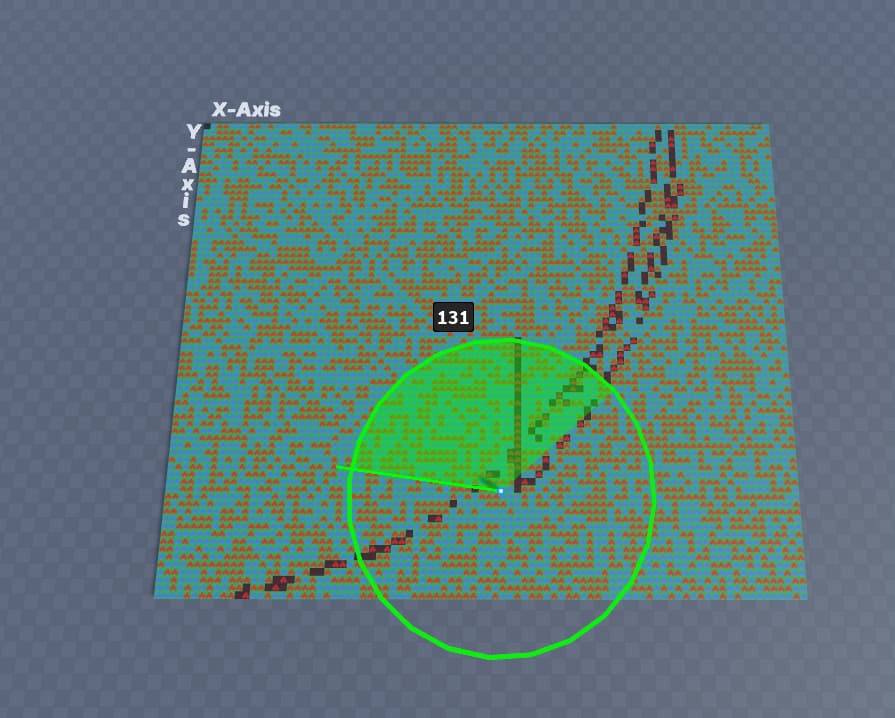 Selecting a square on a grid based on player's look direction ...