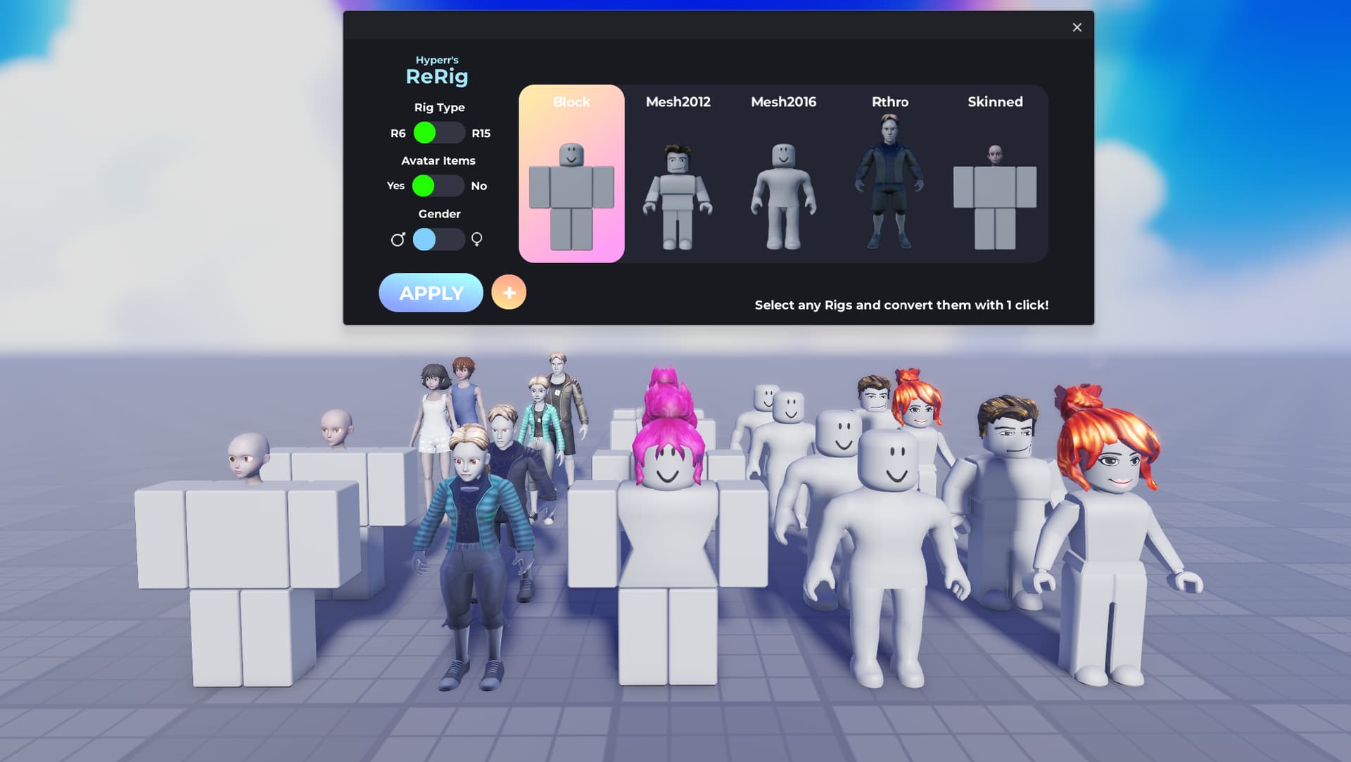 ReRig - Change any Rig's Avatar Type, Rig Type and Gender in One Click ...
