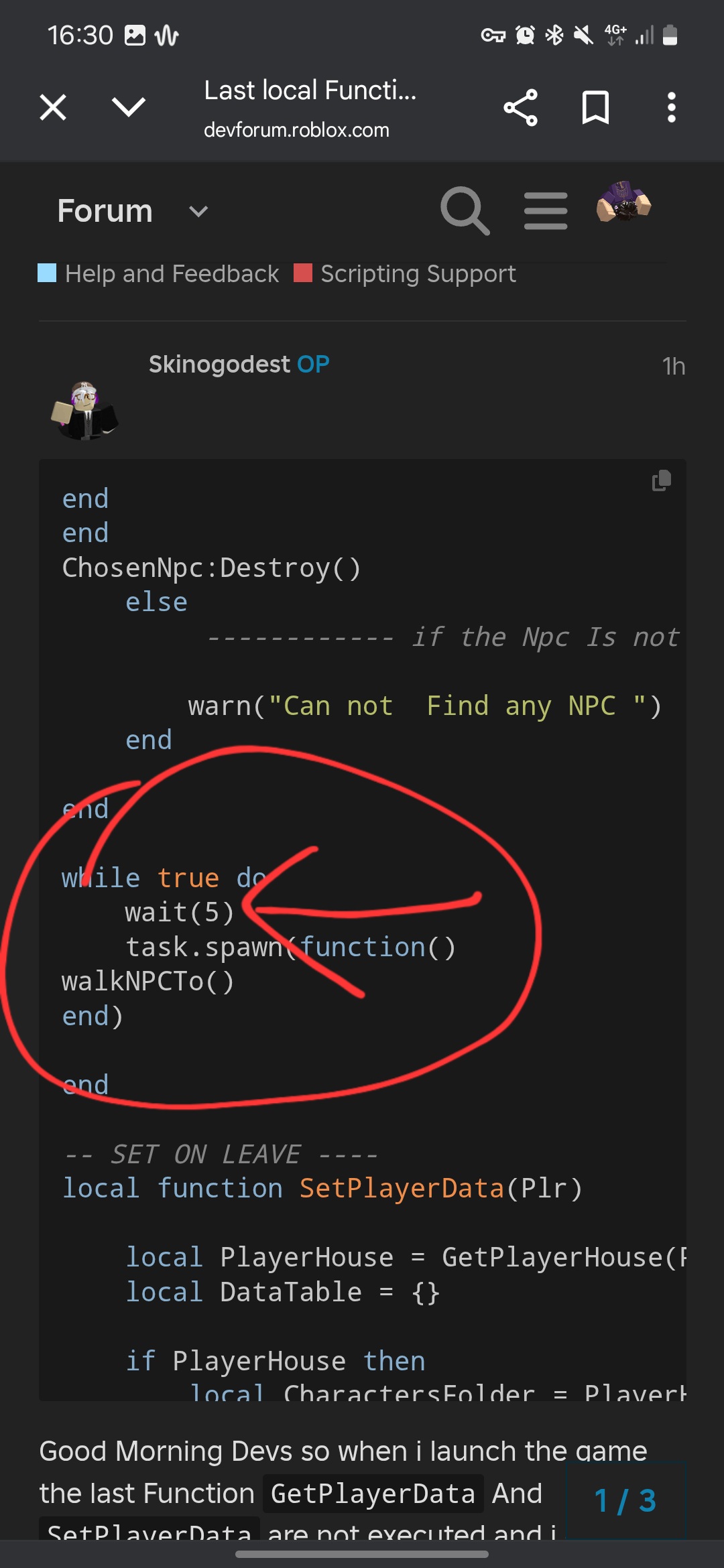 Last local Function not working - Scripting Support - Developer Forum ...