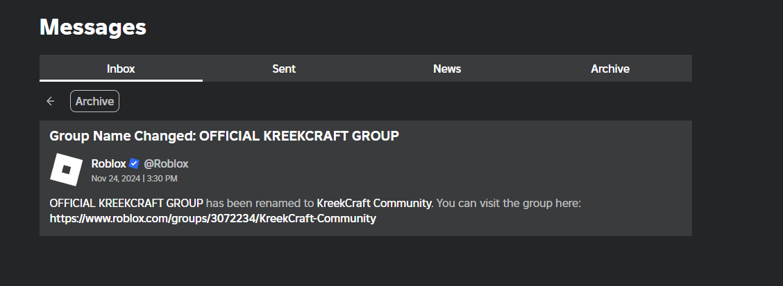 Roblox Messages still calling it "Group" instead of "Community" - Other ...