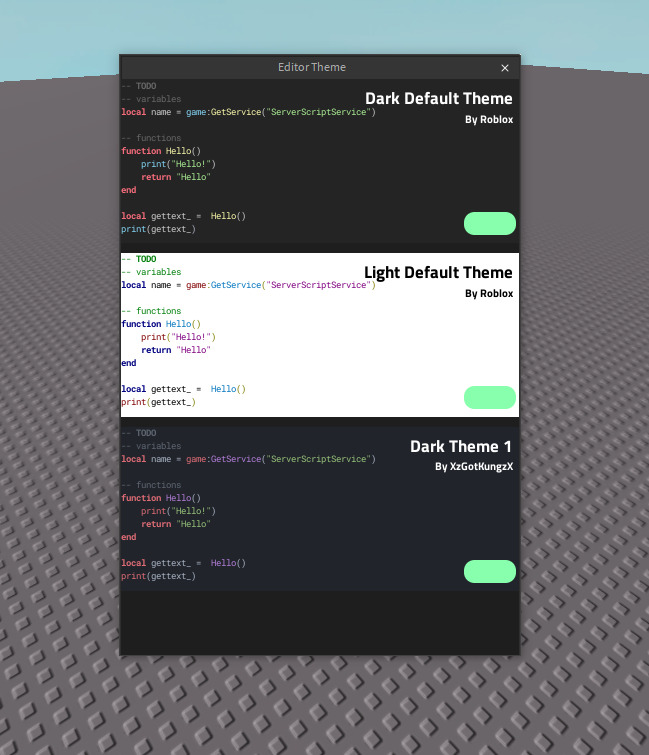 Guy I make a Theme Plugin for Scripter On Roblox Studio - Creations ...
