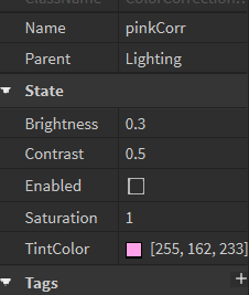 ColorCorrectionEffect disables ingame but works fine in Studio ...