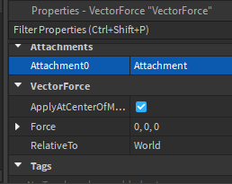 Trying to make model float with vector force - Scripting Support - Developer Forum | Roblox
