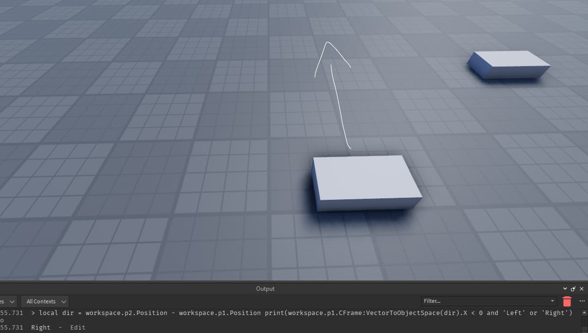 Which direction is the ray going relative to the CFrame of the player? - Scripting Support ...
