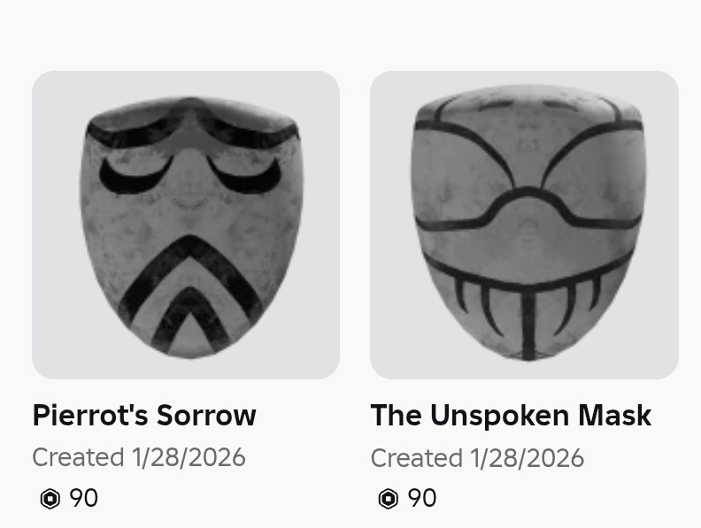 Two masks for UGC - Creations Feedback - Developer Forum | Roblox