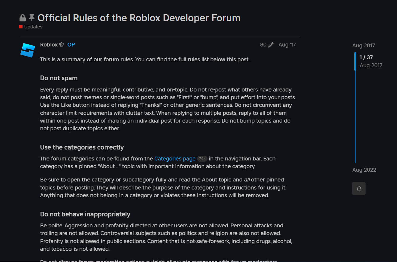 Pages read on the Devforum! - Forum Bugs - Developer Forum | Roblox