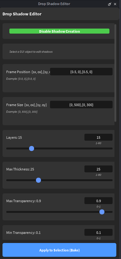 [Plugin] DropShadow Editor - Community Resources - Developer Forum | Roblox