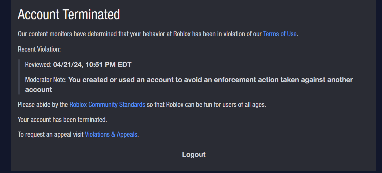 Issues in Roblox Moderation Are Causing False Bans - Page 2 - Roblox ...