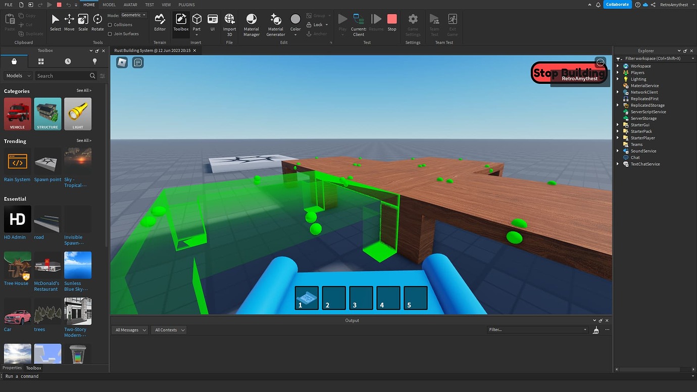How can i make a rust building system where you can snap foundations on all four sides ...