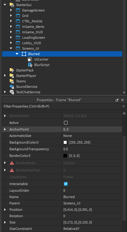 GUI Blur Module: UICorners and Padding support - Community Resources ...