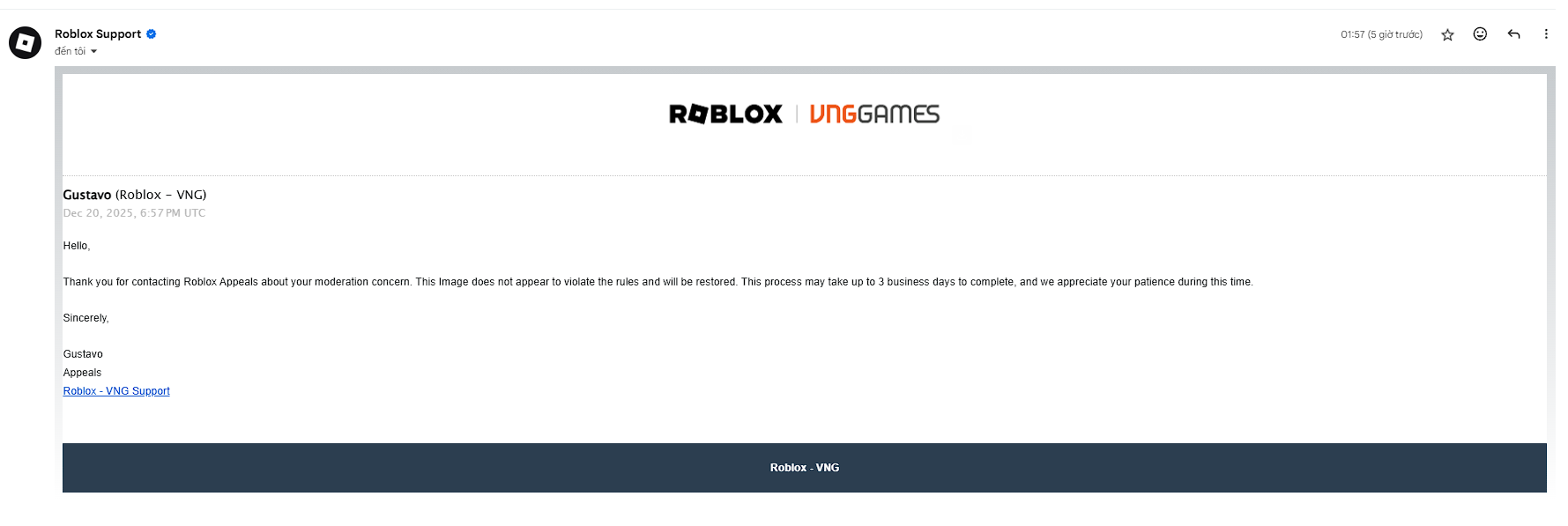My Roblox account got terminated for "Terrorism & Extremism" over a ...