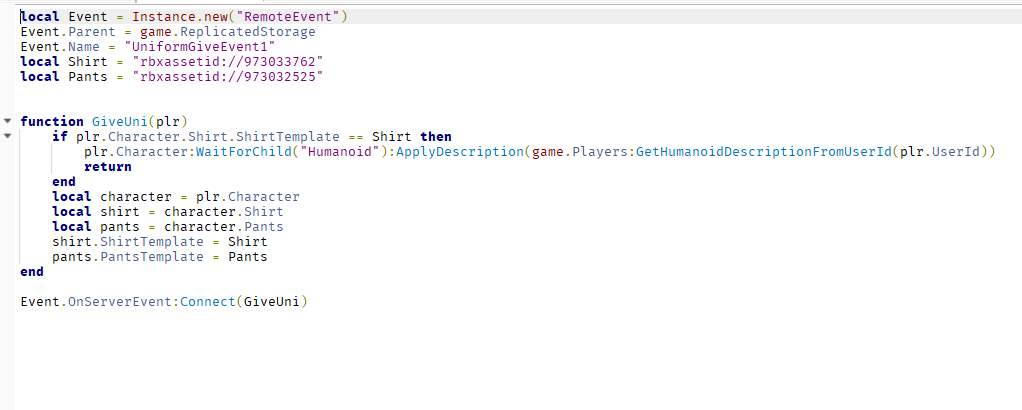 Make a uniform equip toggle button UI - Scripting Support - Developer Forum | Roblox