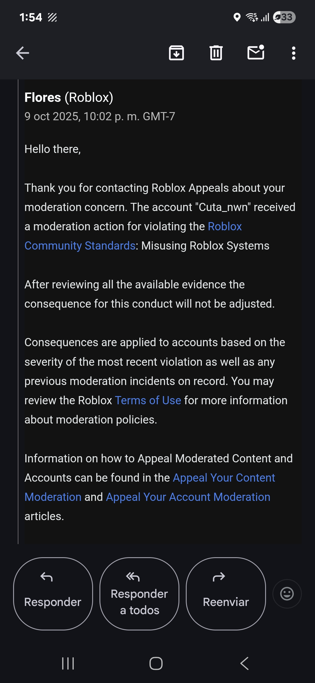Enforcement Ban System Wrongly Terminating Innocent Accounts - Roblox ...
