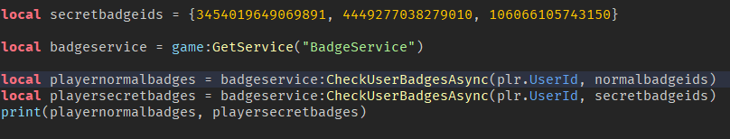 This method is not available - CheckUserBadgesAsync - Scripting Support - Developer Forum | Roblox