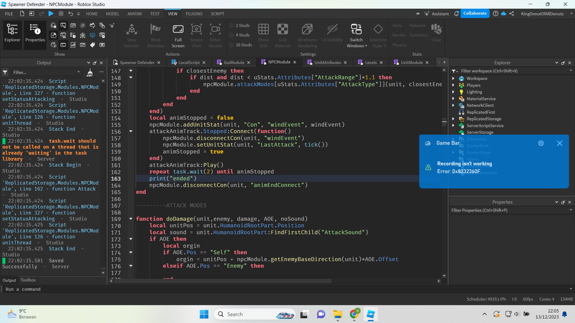 New warning when calling task.wait(), not sure what to do - Scripting Support - Developer Forum ...