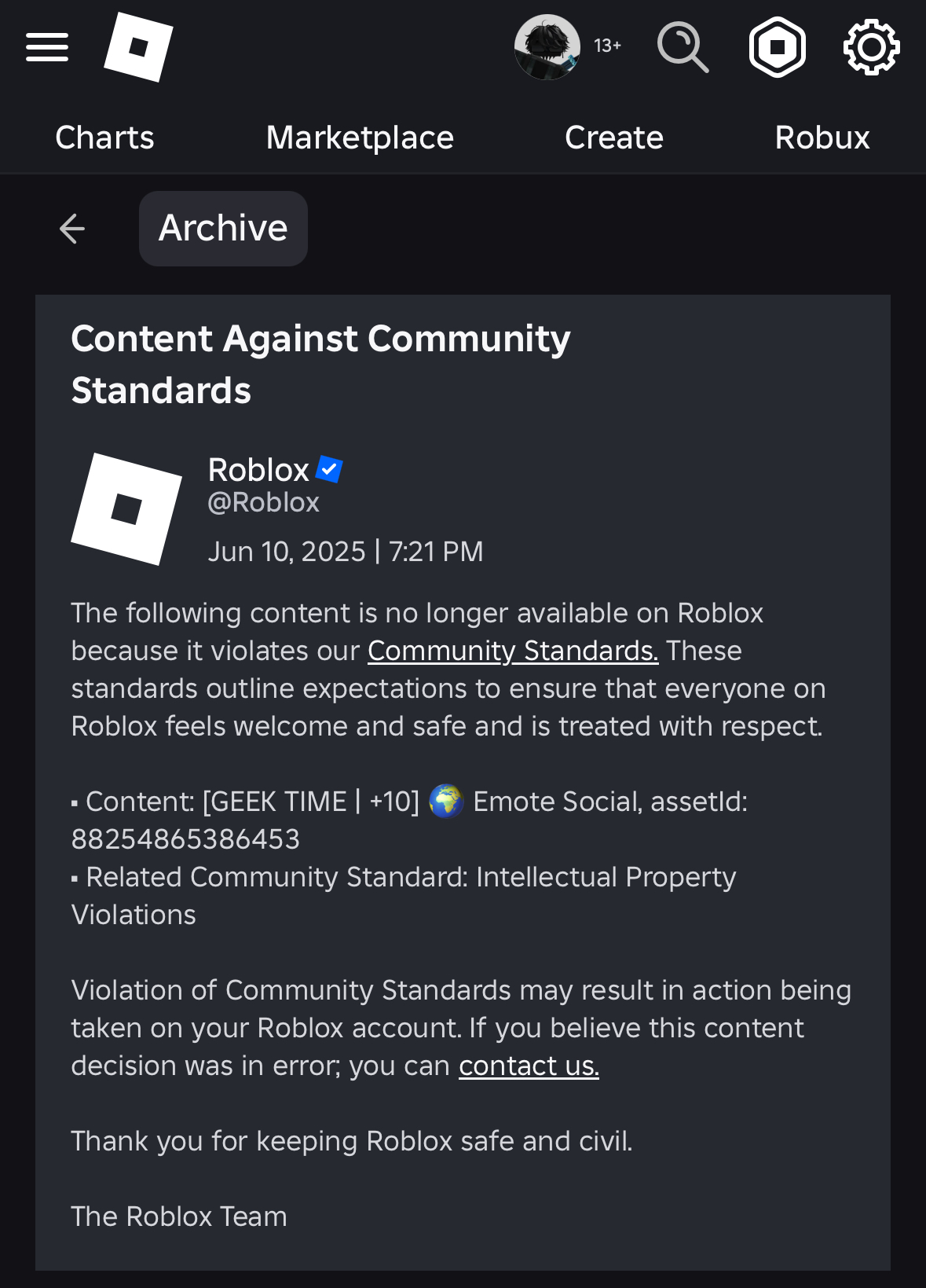 False Copyright Ban on My Original Asset (Automated Moderation Error ...
