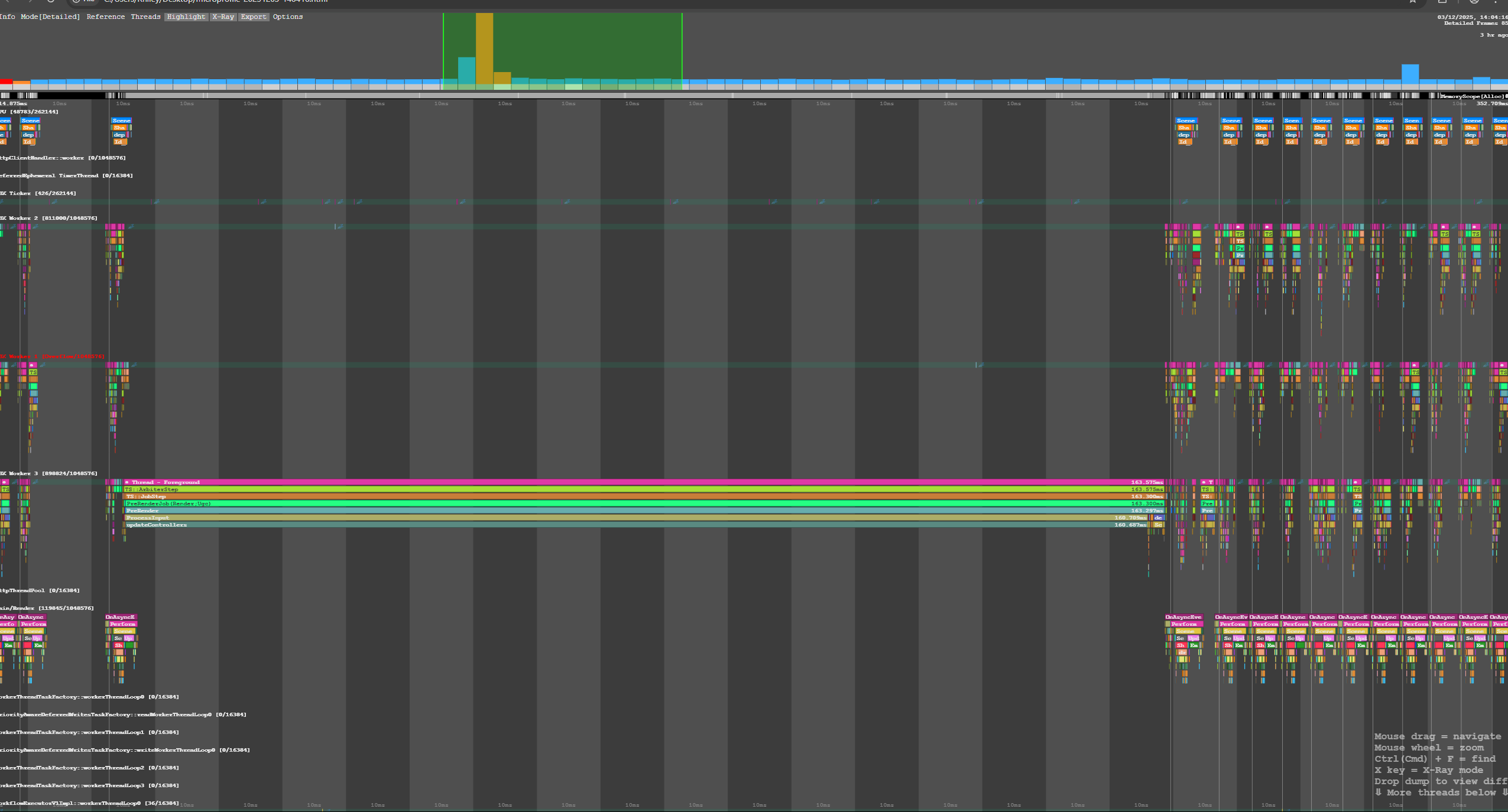 Massive frame spikes regularly under PreRender/UpdateInput/updateControllers - Engine Bugs ...