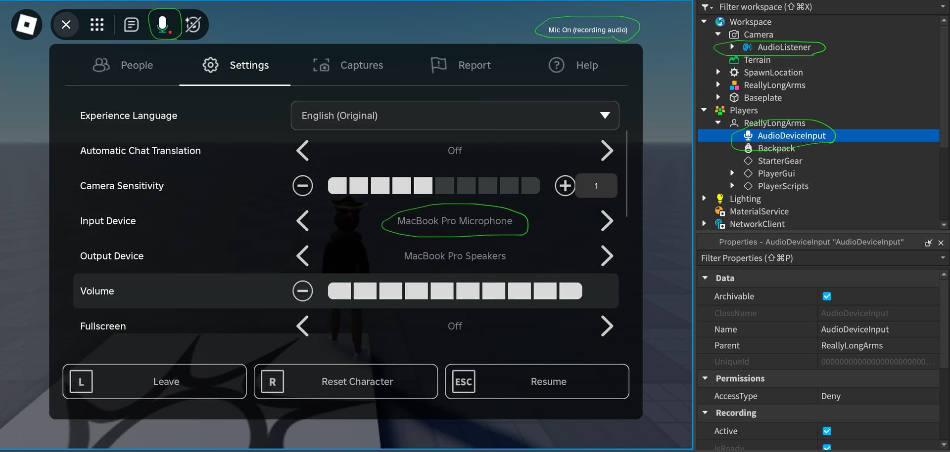 Give us the ability to better test Voice Chat API - Studio Features ...