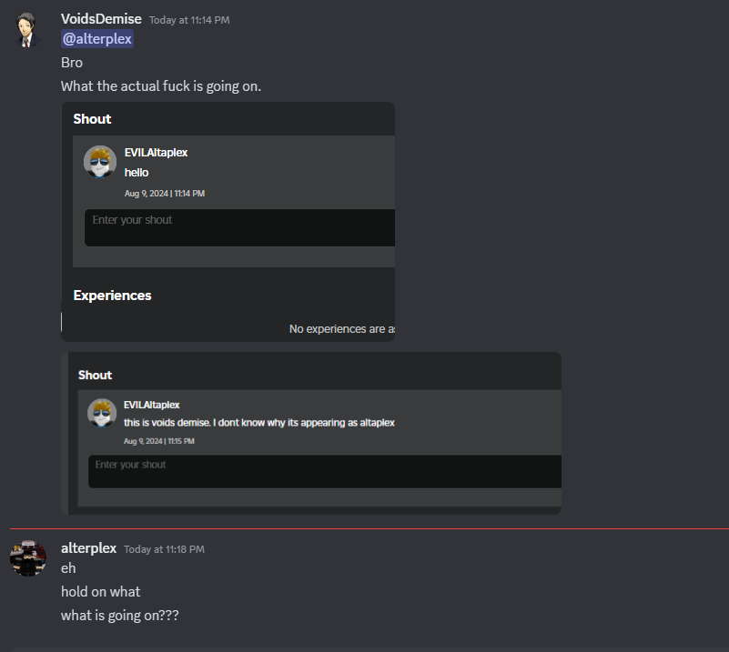 Group shout authorship does not change when creating new shouts - Roblox Application and Website ...