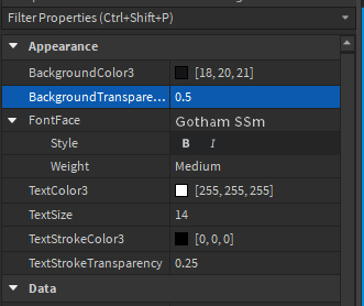 Why can't I change the transparency of the text window on ...