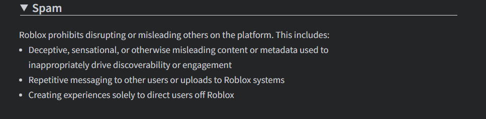 Spamming is not under reportable offences in game - Engine Features ...
