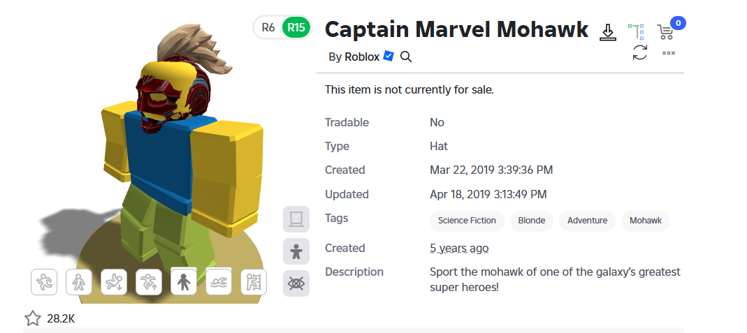 Positioning issue with Captain Marvel Mohawk - Catalog Asset Bugs ...