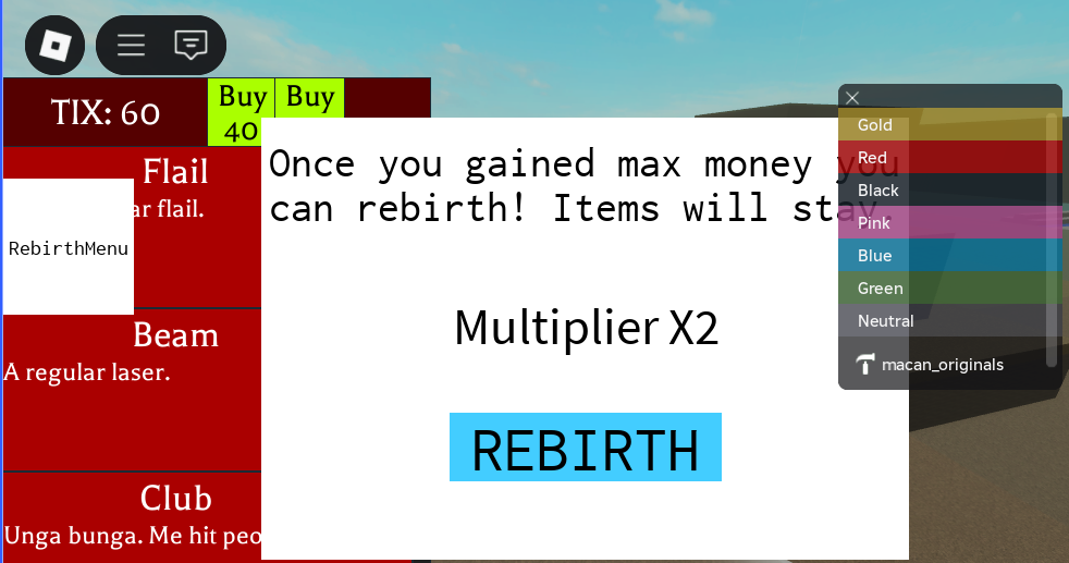 What to do if rebirth menu not closing? - Platform Usage Support ...