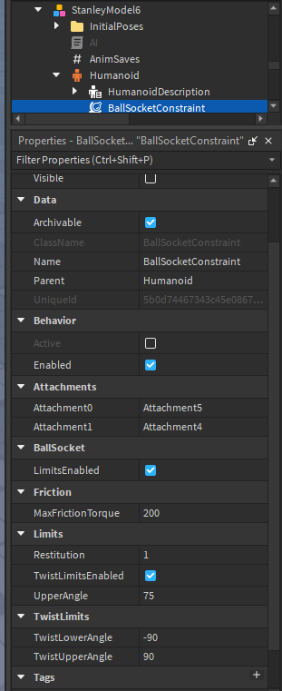 Ball-Socket Constraint extremely unpredictable with head bone rig character - Building Support ...