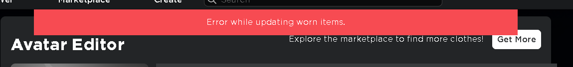 Unable to Edit Avatar - Roblox Application and Website Bugs - Developer ...