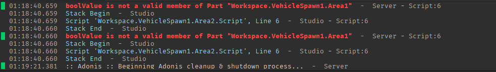 Car Spawn System Error - Scripting Support - Developer Forum | Roblox