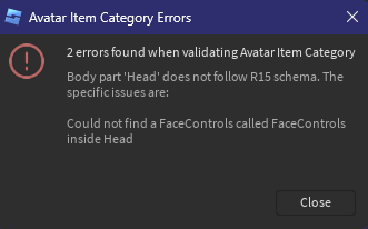 UGC head upload gets an error - Creations Feedback - Developer Forum ...