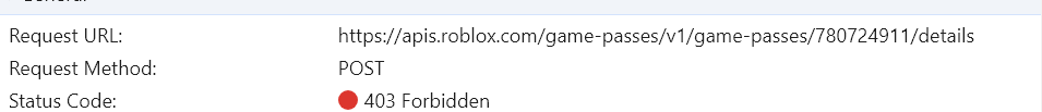 Issue Uploading Gamepass to Roblox - Error Code 403 (Forbidden) - Cloud ... Issue Uploading Gamepass to Roblox - Error Code 403 (Forbidden) - Cloud ...