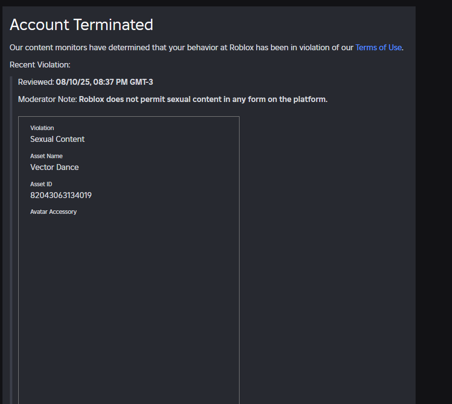 Account Terminated due to repeated violations - Other Bugs - Developer ...
