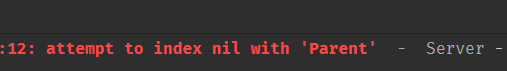 Attempt to index nil with 'Parent' Error = (FindFirstChildOfClass ...