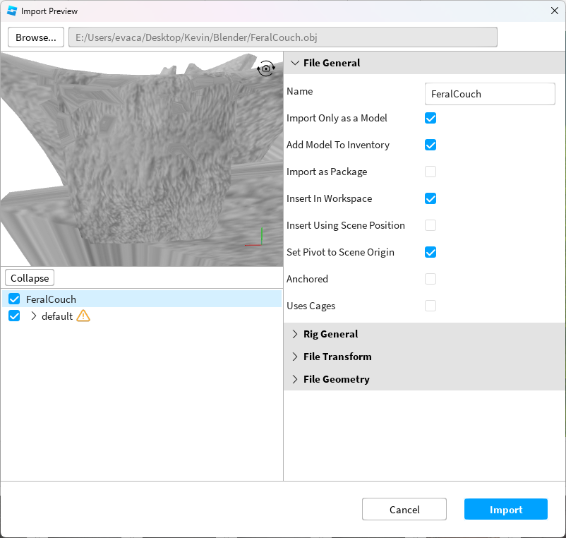 Roblox Import 3D bug - Art Design Support - Developer Forum | Roblox