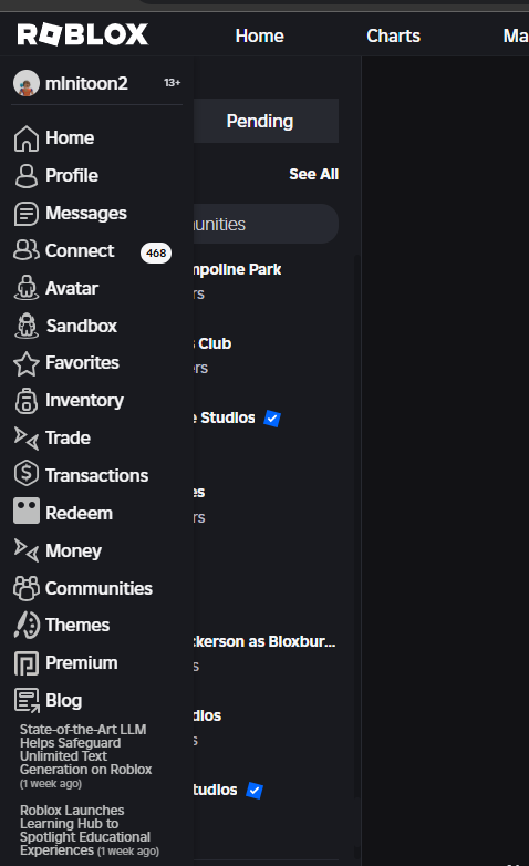 Groups tab is half offscreen - Roblox Application and Website Bugs ...